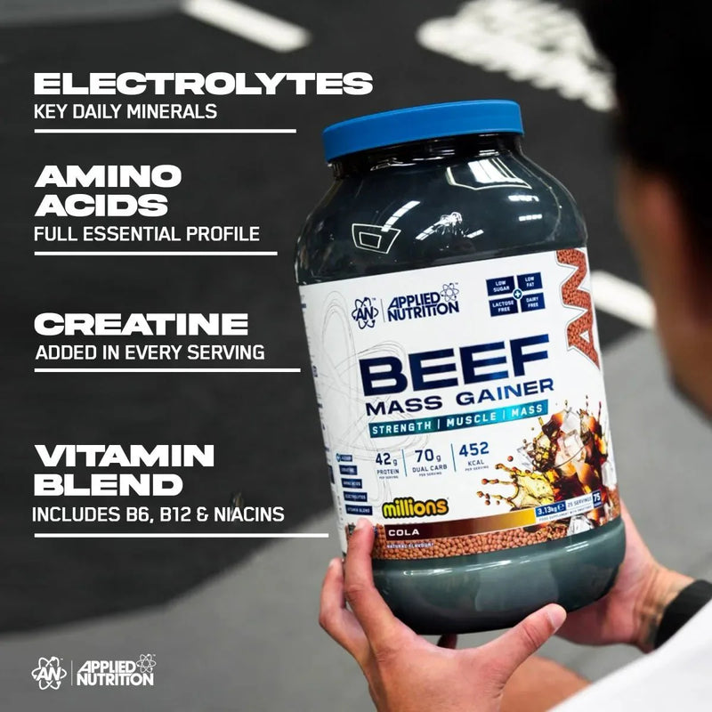 APPLIED NUTRITION BEEF MASS GAINER 3.13KG – YAKKA STRENGTH